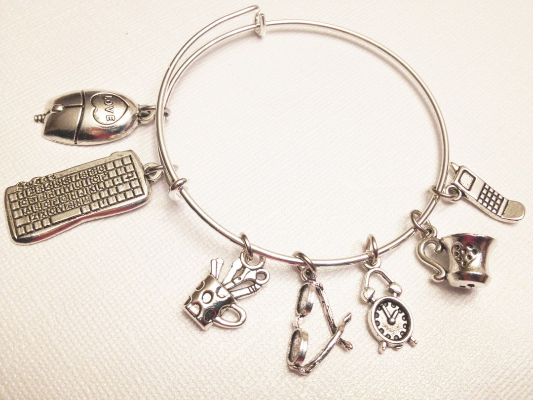 Secretary Theme Adjustable Stainless Steel Bangle, Administrative ...