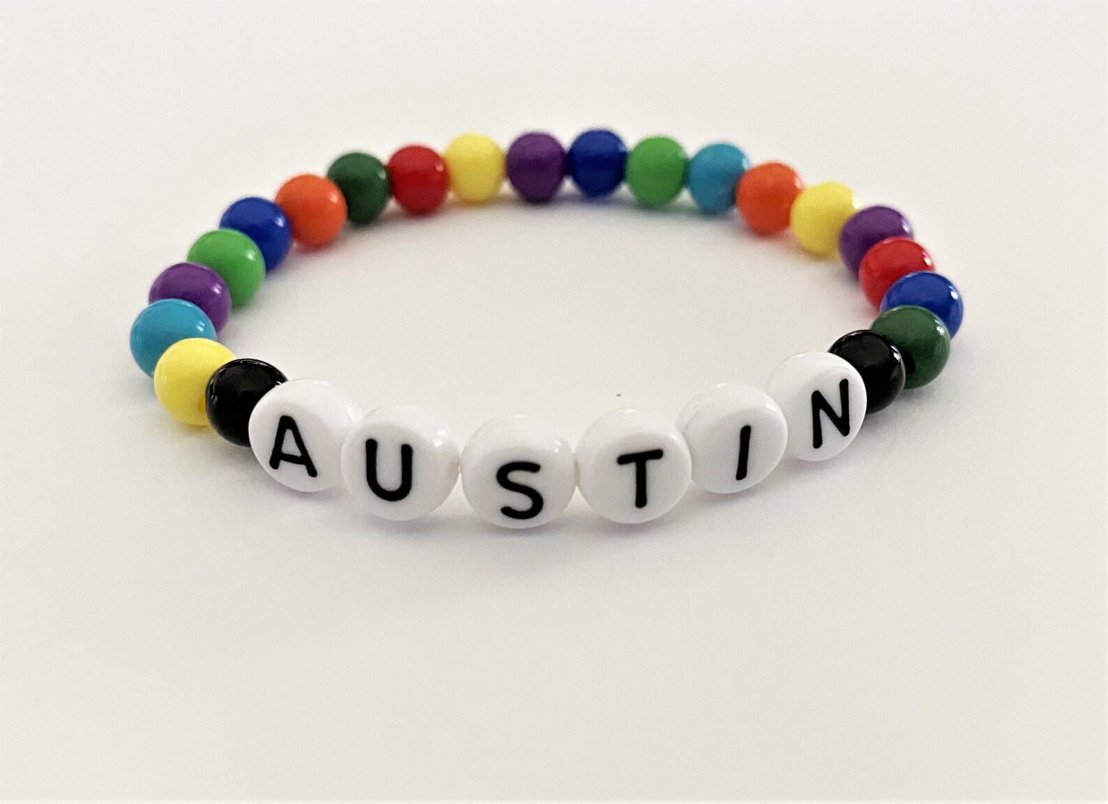 Personalized Kid's Name Bracelet, Colorful Beaded ID Bracelet, Party ...