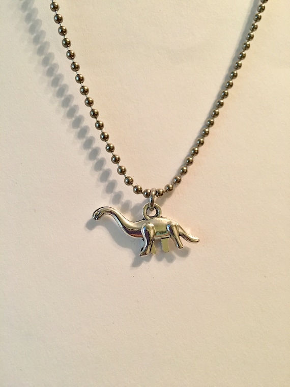 Dinosaur Pendant Necklace Boys Dinosaur Charm Necklace Black - Etsy