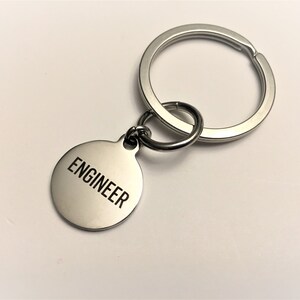 Engineer Key Chain, Architect Stainless Steel Key Ring, Gift for Her ...