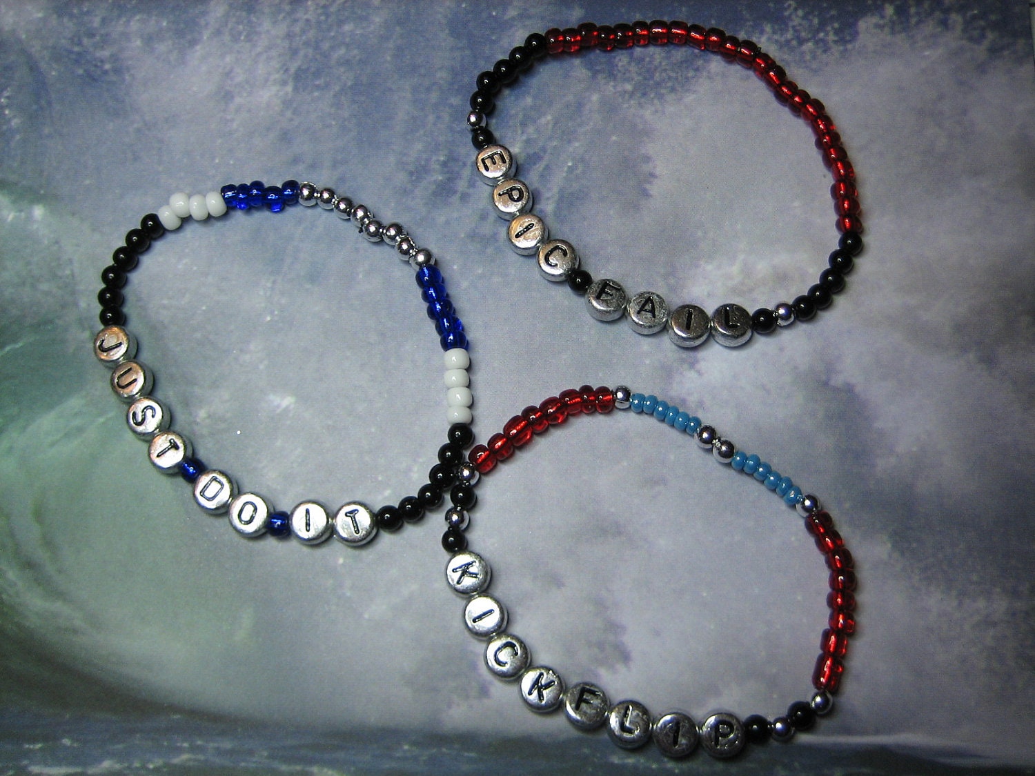 Skateboarders Bracelet Set of Three Unisex Sports Gift for | Etsy