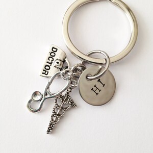 Personalized Doctor Key Ring, Stainless Steel Keychain, Gift for Doctor ...