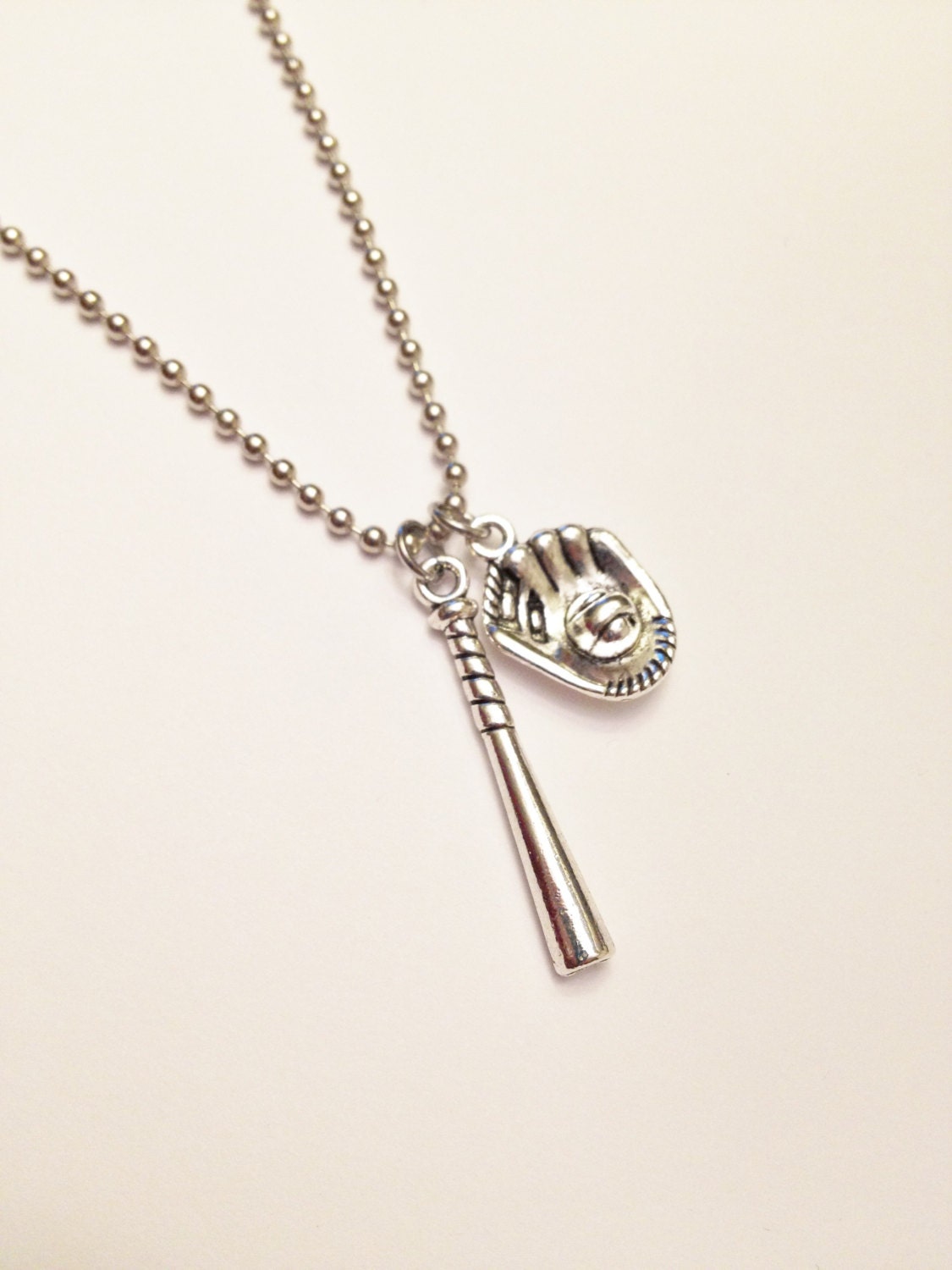 Baseball Charm Necklace Ball Chain Easter Gift Sports - Etsy