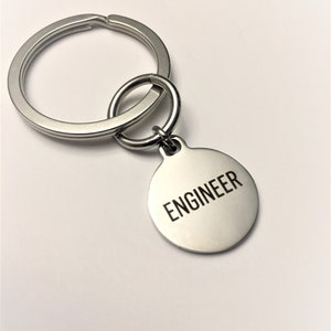Engineer Key Chain, Architect Stainless Steel Key Ring, Gift for Her ...