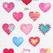 Valentines Day Clipart Watercolor Hearts, PNG Love Romantic Clipart ...
