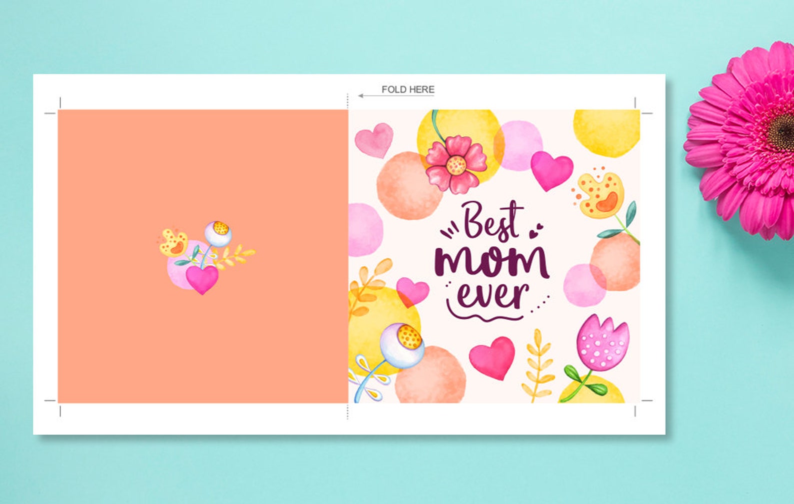 Best Mom Ever PRINTABLE Card, Happy Mother's Day Instant Download ...
