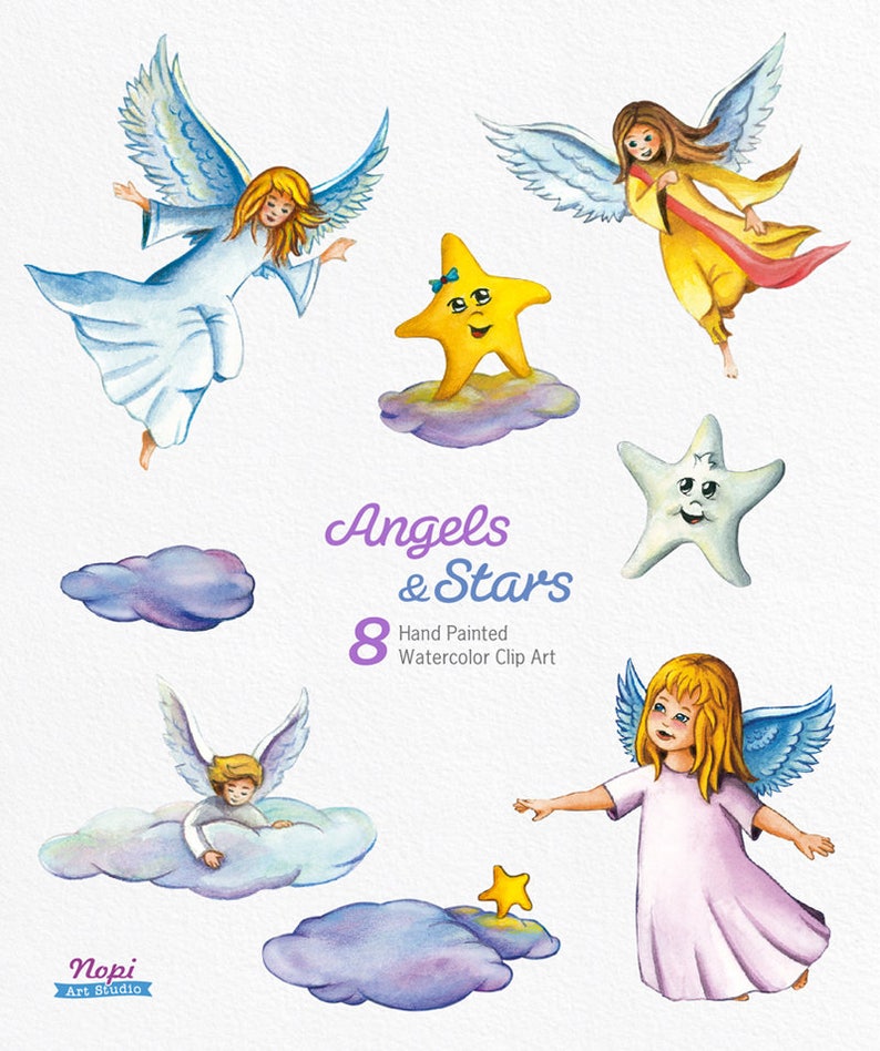 Xmas Watercolor Clipart PNG Angels Clipart, Holly Invitation Elements ...