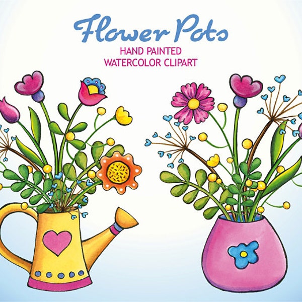 Flower Pot Clip Art - Etsy