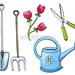 Spring Watercolor Garden Clip Art Set, Scrapbook Hand Painted Clipart ...