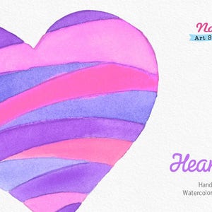 Valentine's Day Clipart, Hearts Watercolor Clipart, Heart Elements Hand ...