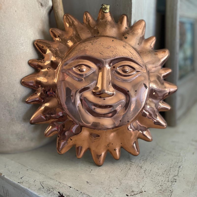 Copper Sun Wall Art - Etsy
