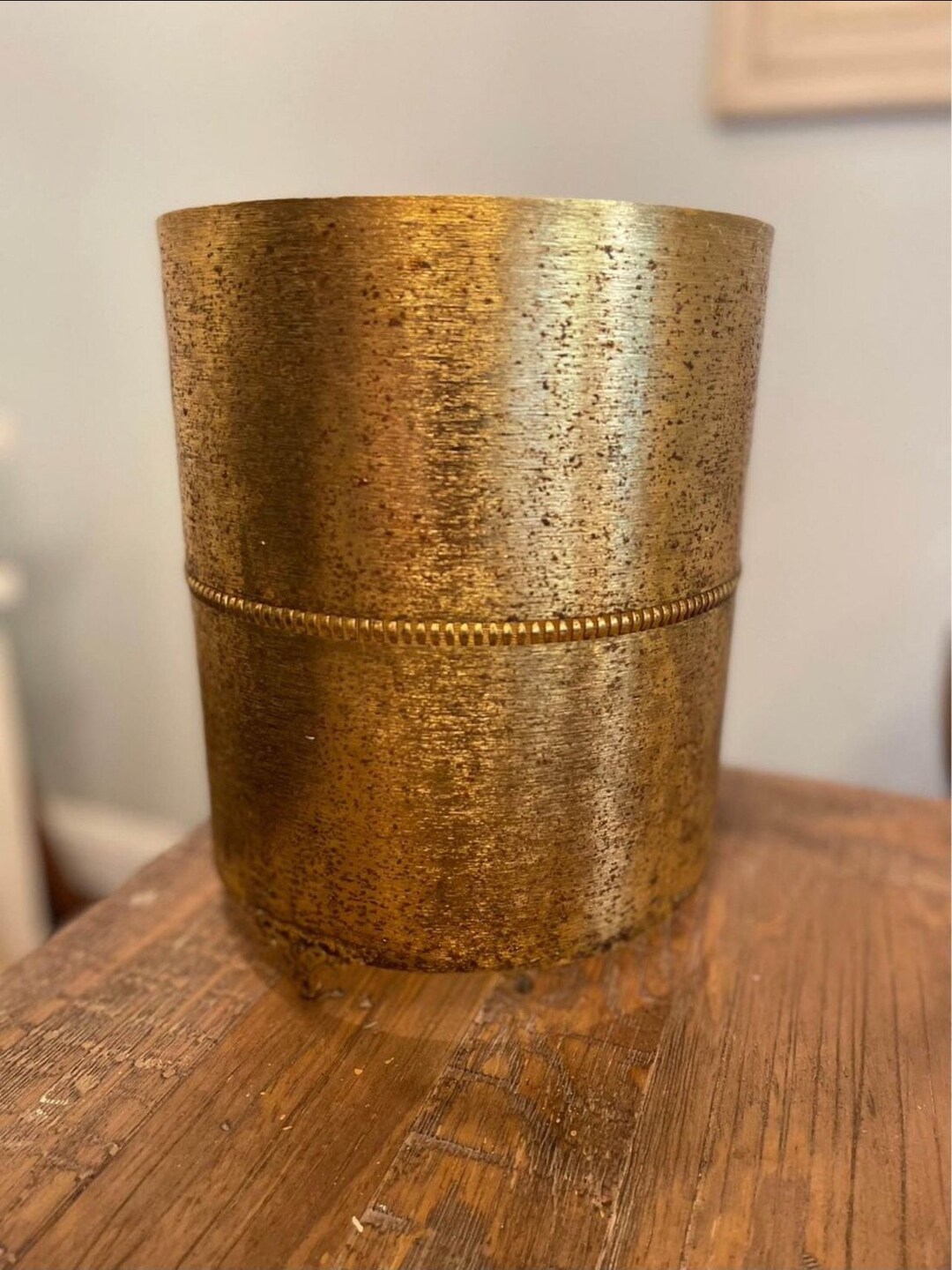 Vintage Gold Hollywood Regency Ornate Metal Trash Can Cover - Etsy