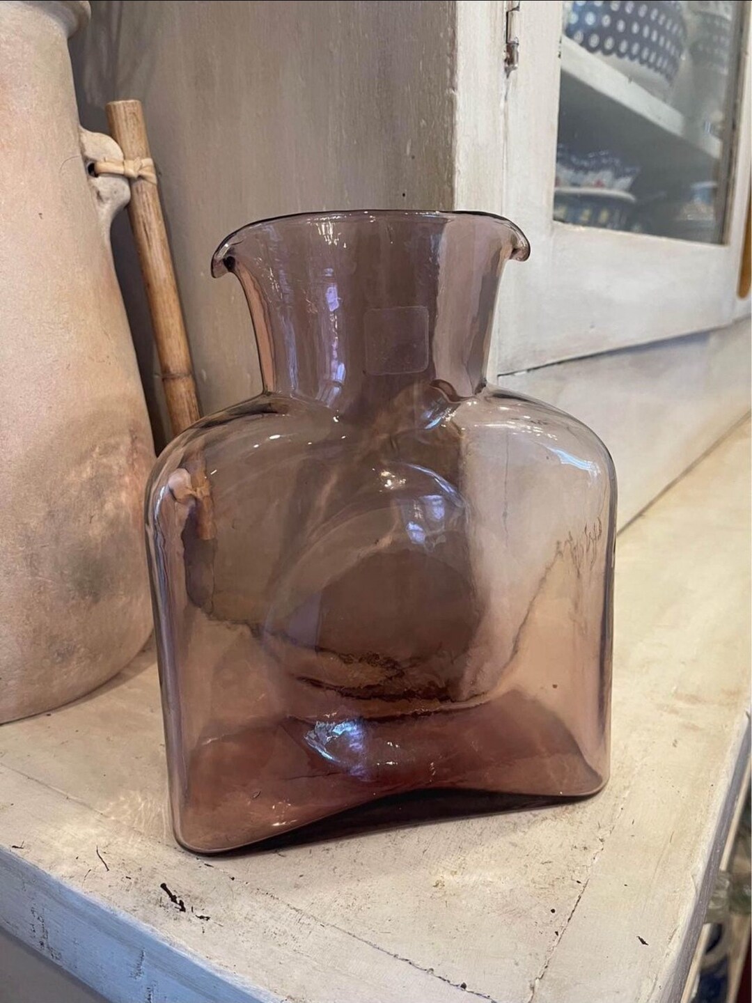 Blenko Handmade Amethyst Color Glass Water Pitcher Vase - Etsy