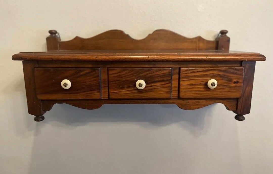 Vintage Ethan Allen Antiqued Pine Old Tavern Accent Wall Shelf - Etsy