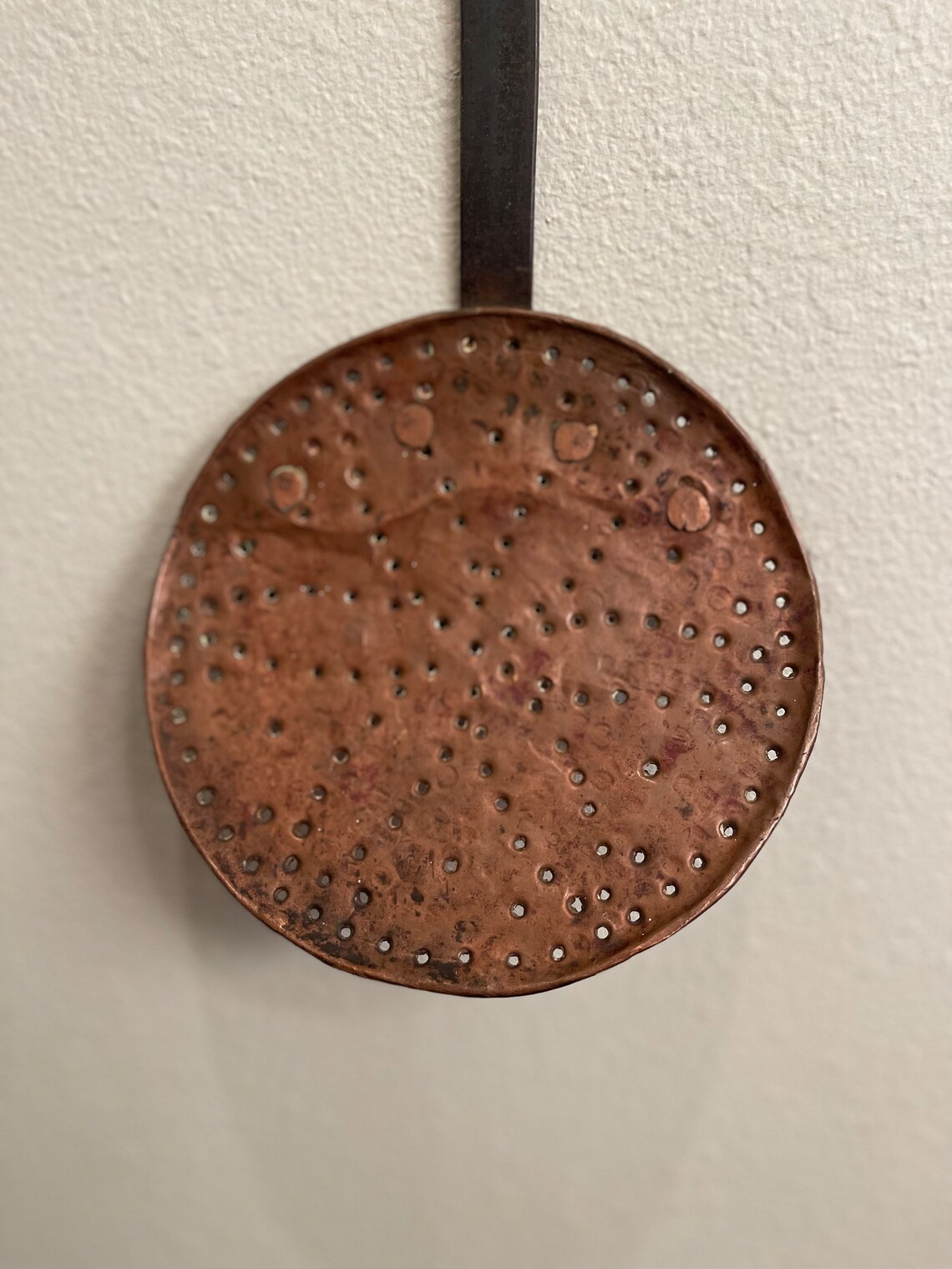 Vintage Primitive Hand Forged Iron Handle Copper Ladle - Etsy