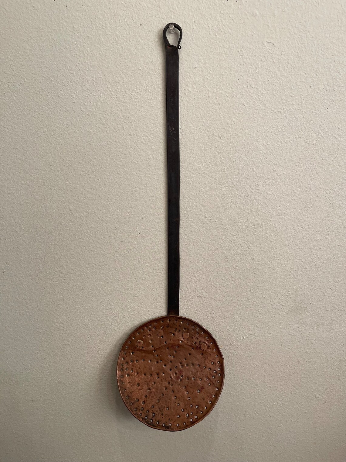 Vintage Primitive Hand Forged Iron Handle Copper Ladle - Etsy