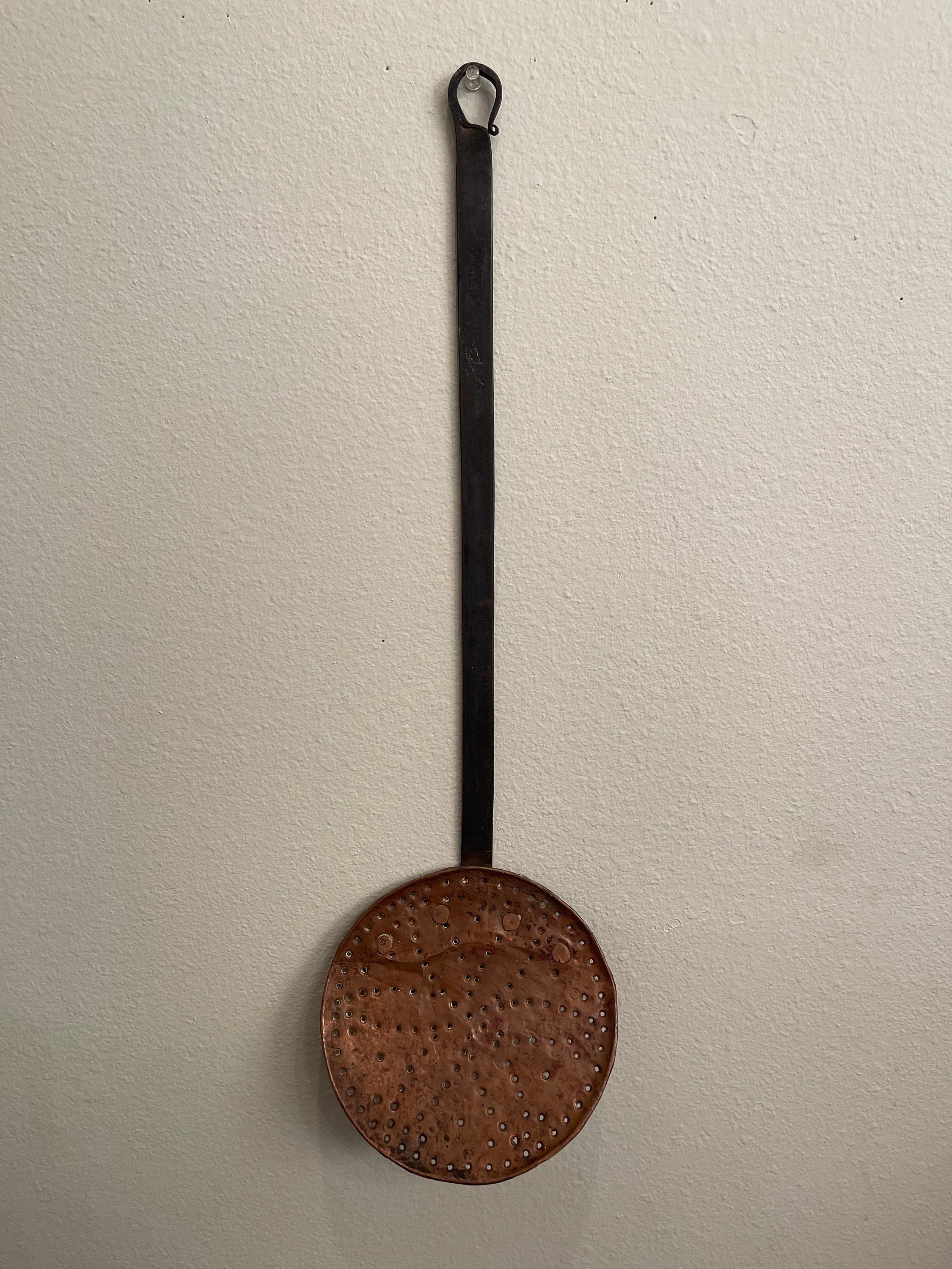 Vintage Primitive Hand Forged Iron Handle Copper Ladle - Etsy