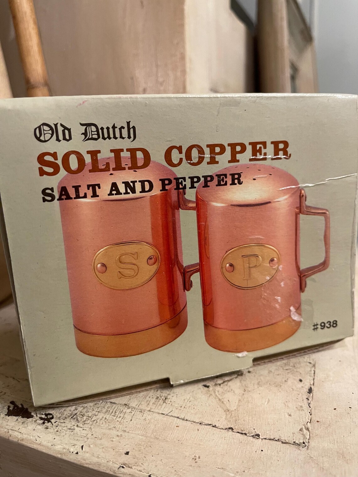 Pair of Vintage Old Dutch Copper Pepper & Salt Shaker Set NIB - Etsy