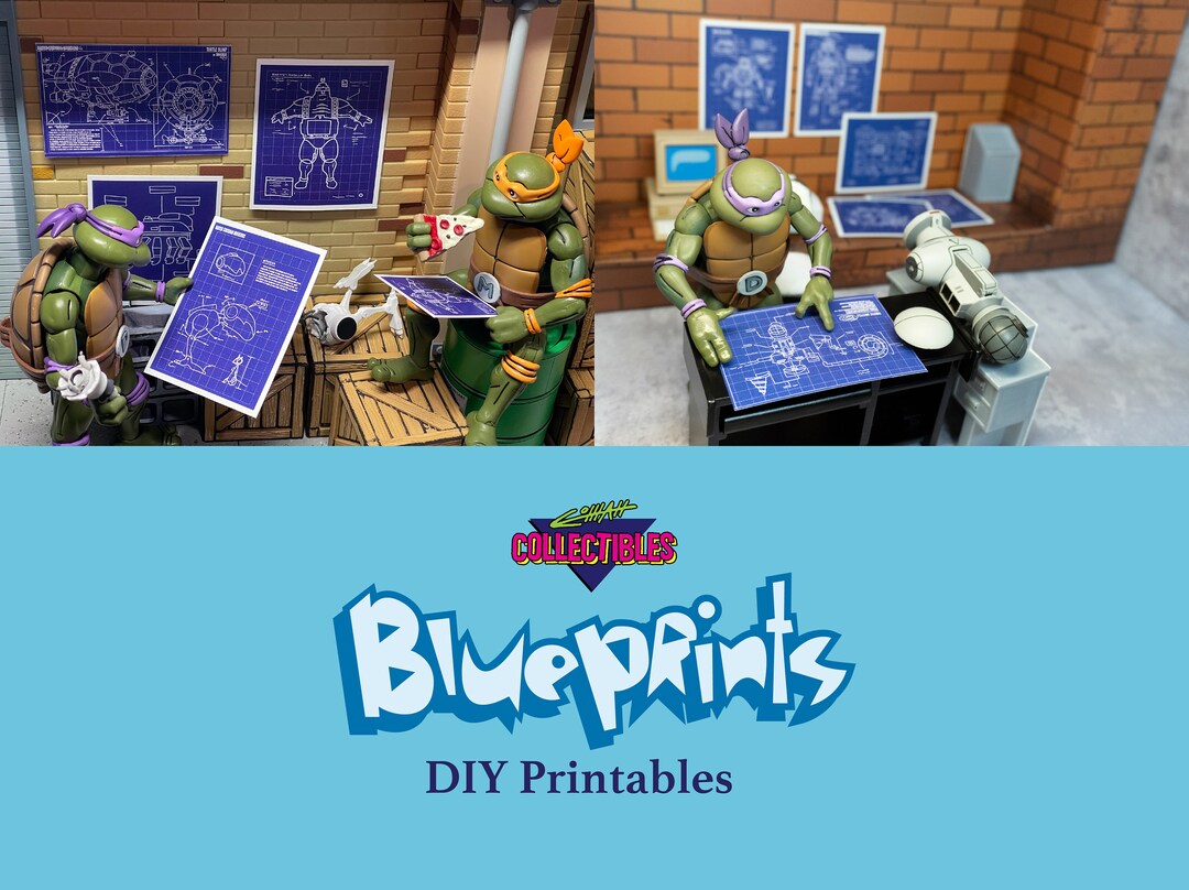DIY Blueprints Complete Set Printable 1/12 Scale Diorama Cartoon Style ...