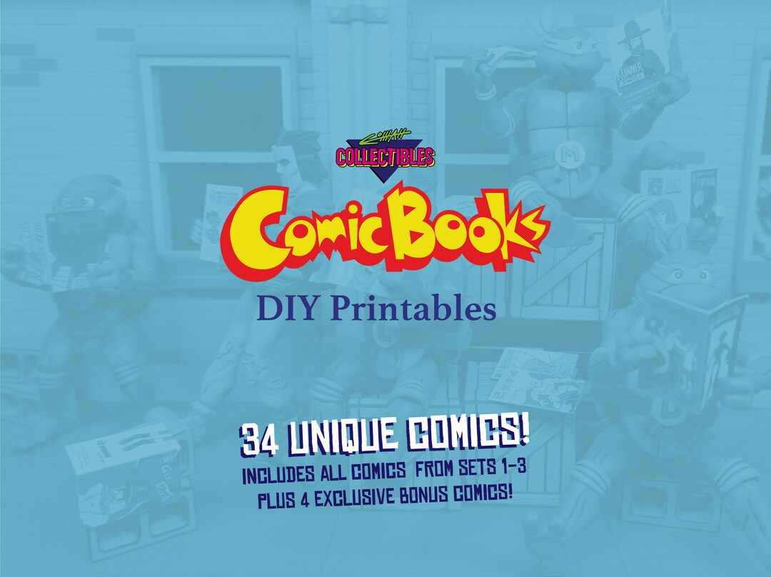DIY Comic Books Complete Set - Printable - 1/12 Scale Diorama Cartoon ...