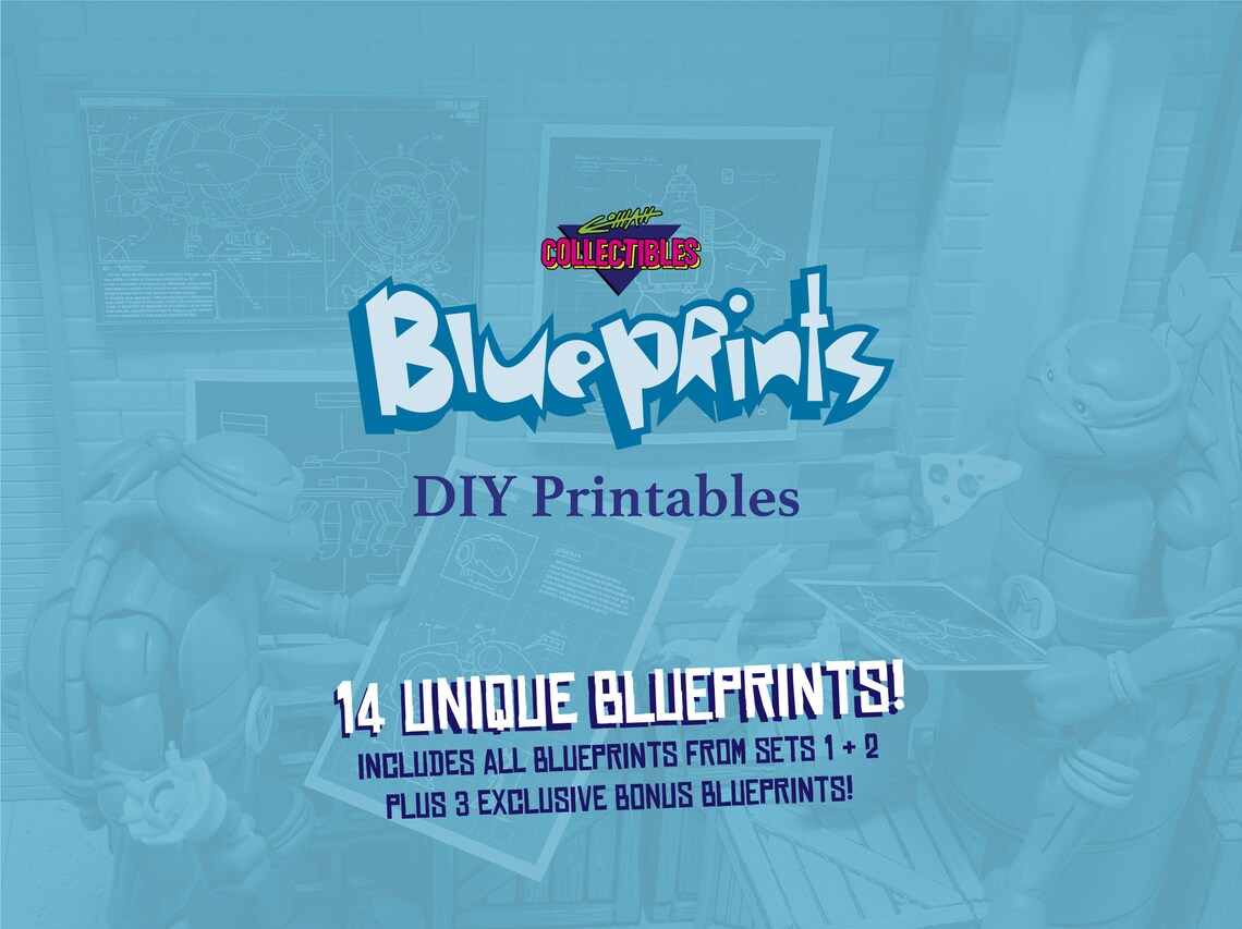 DIY Blueprints Complete Set - Printable - 1/12 Scale Diorama Cartoon ...
