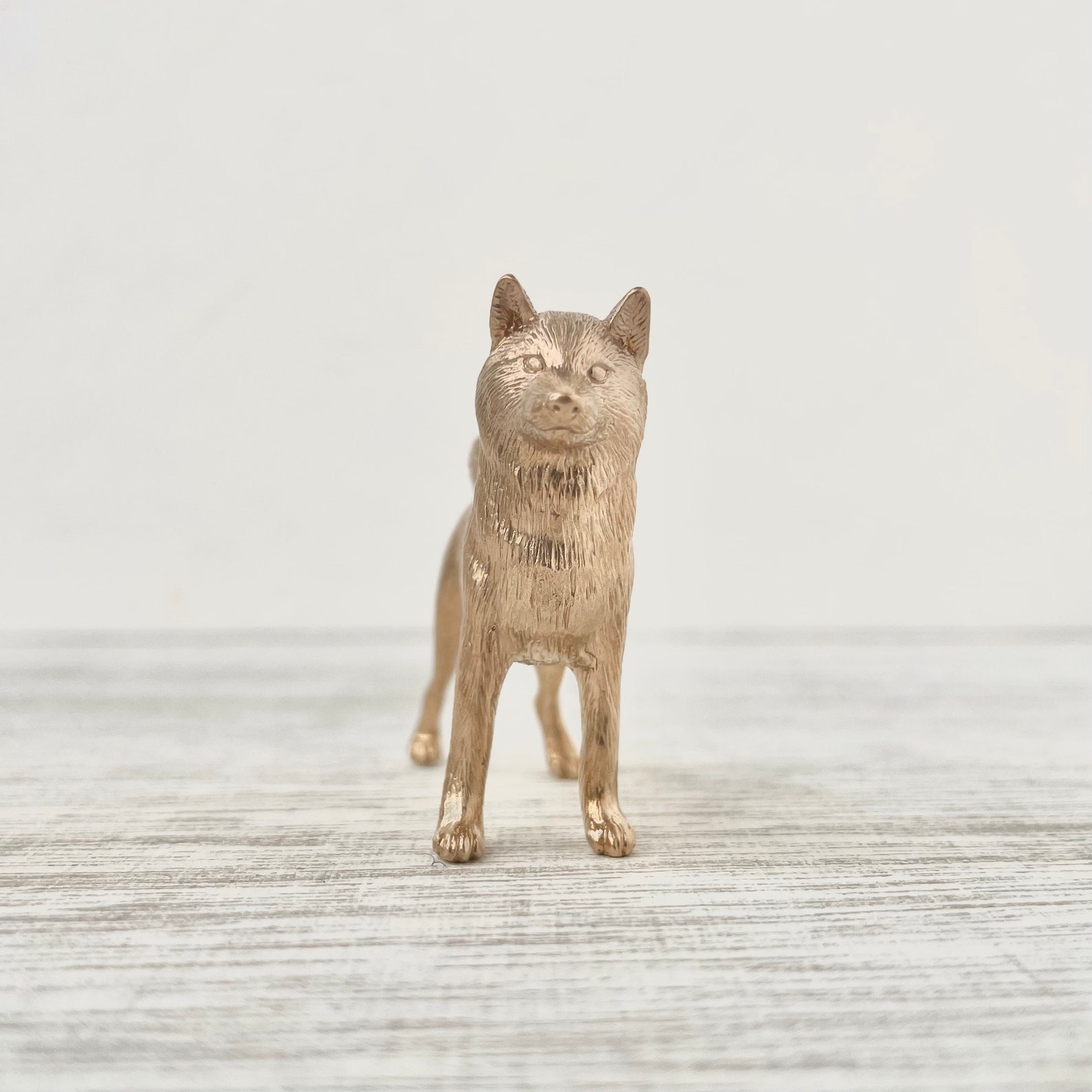Handmade Solid Cast Bronze Shiba Dog Figurine, UK Artisan Decor - Etsy
