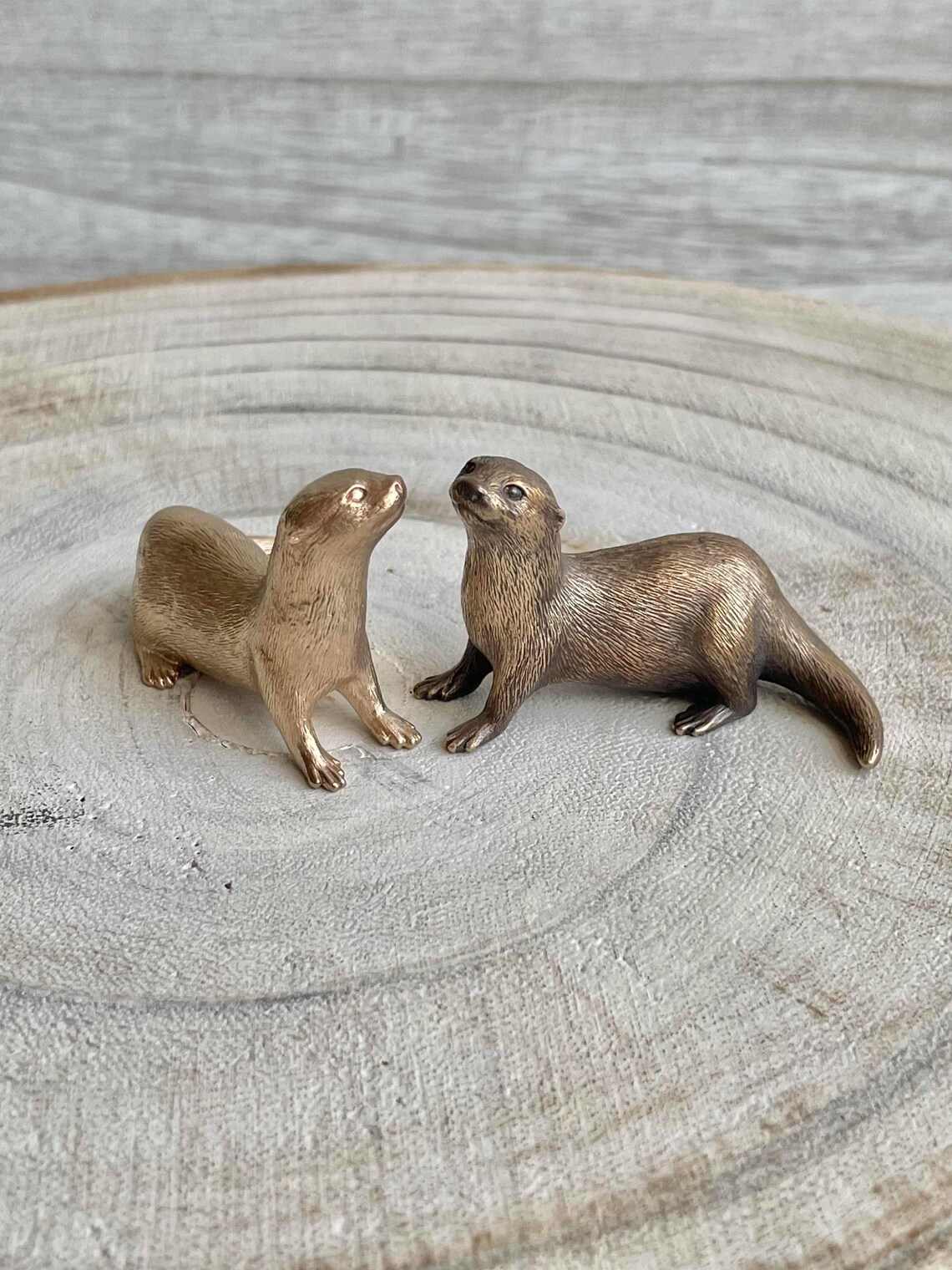 Otter, Solid Cast Bronze, Realistic, Figurine, Sculpture, Statue ...