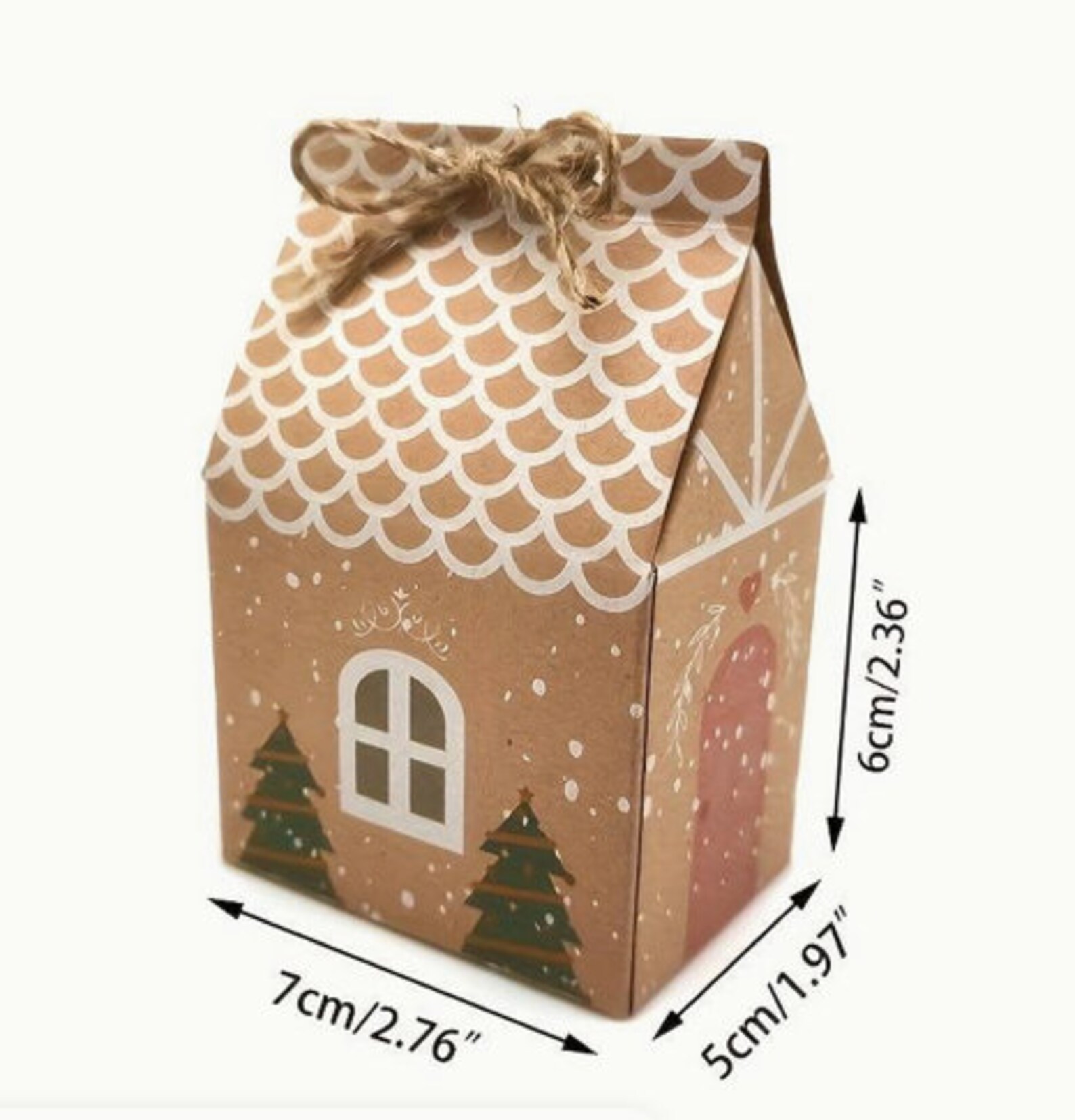 Gingerbread House Favor Boxes: Christmas Treat Packaging With Tags - Etsy