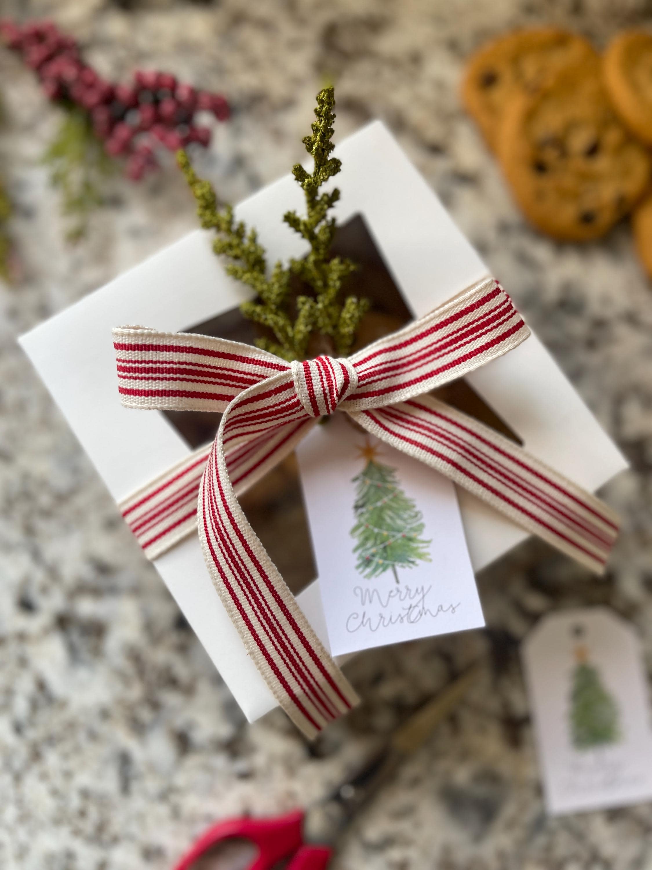 Kraft Bakery Box With Window: Christmas Cookie Gift Box (6x6x3) - Etsy
