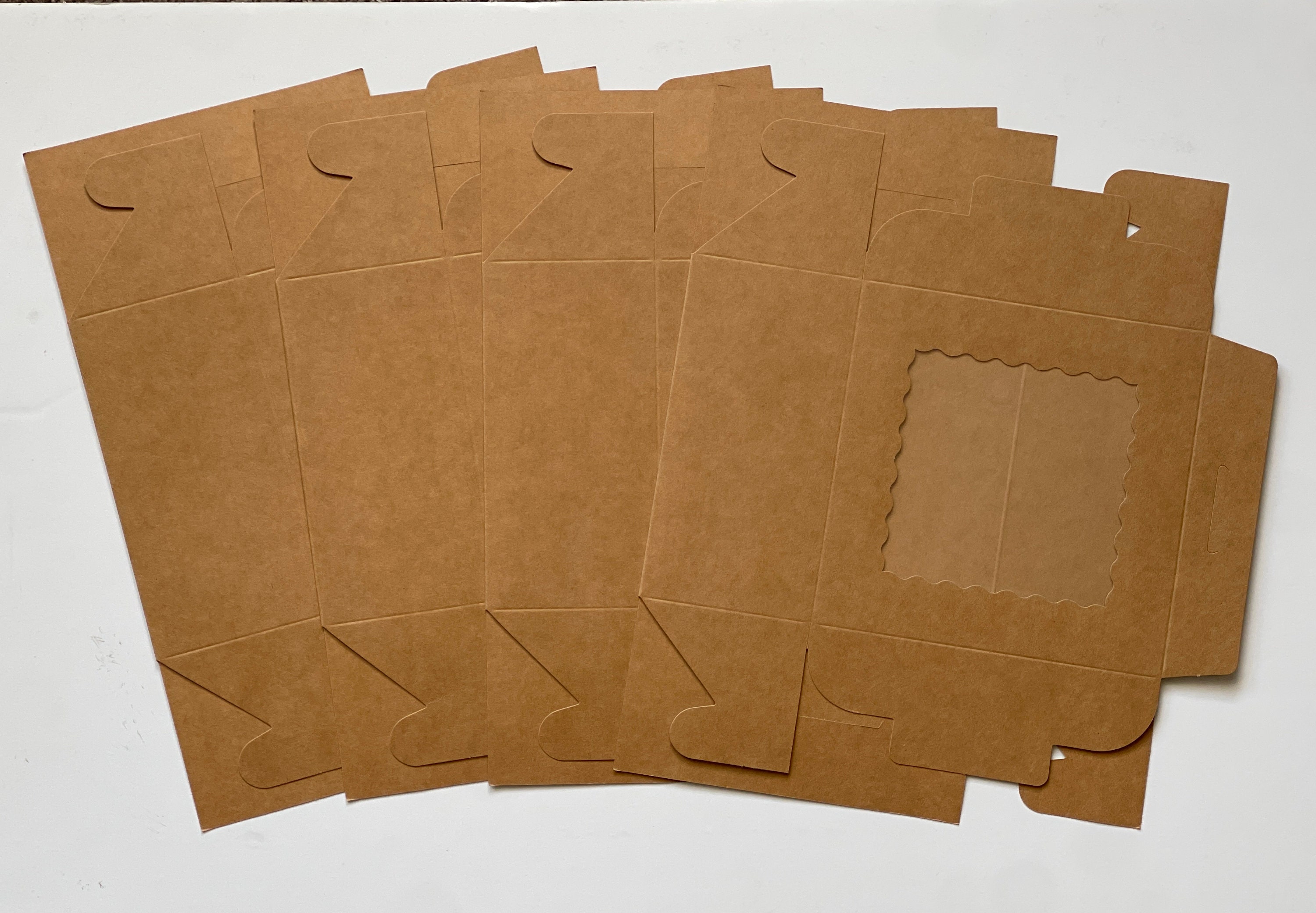Kraft Brown Bakery Box With Window, Ribbon & Gift Tag (6x6x3) - Etsy