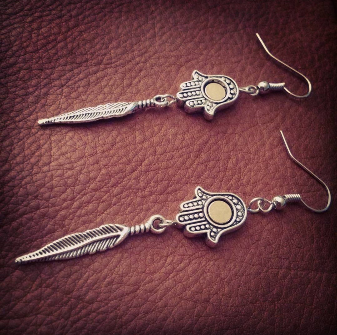 Shine // Hamsa Earrings // Zen Earrings // Yoga Earrings // Hippie ...