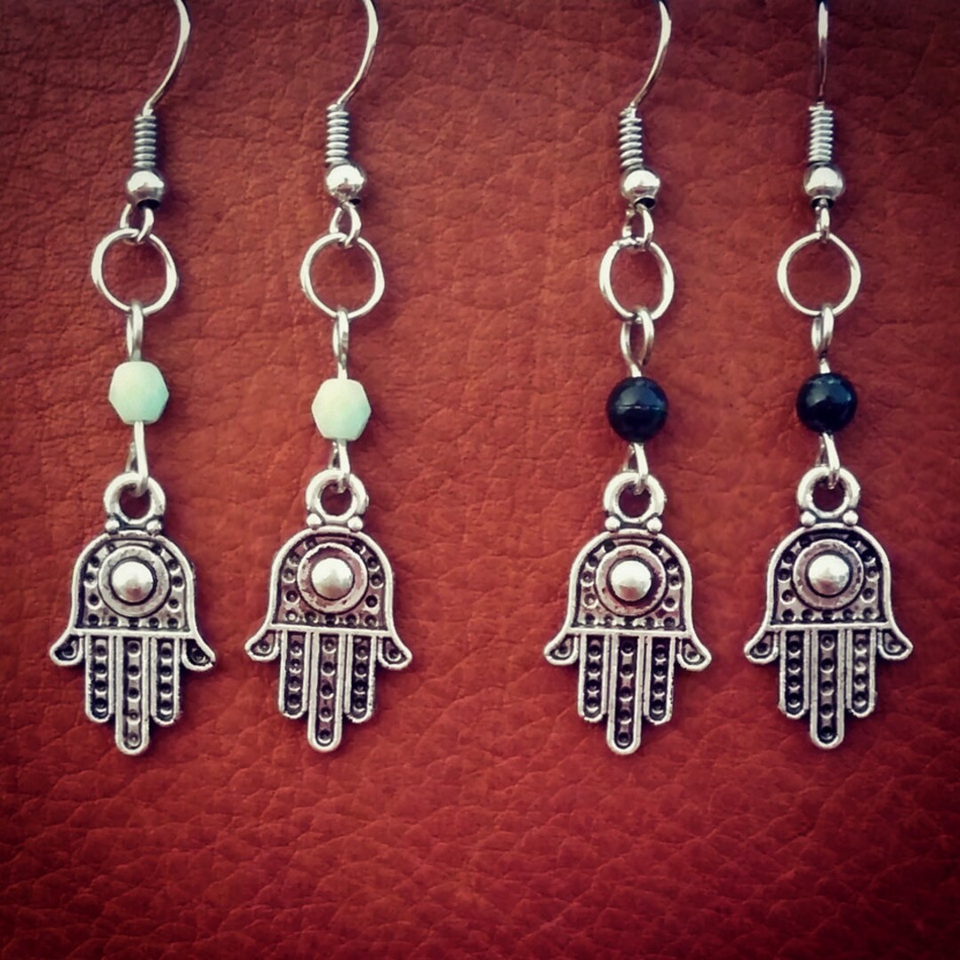 Divine // Hamsa Earrings // Zen Earrings // Yoga Earrings // Hippie ...