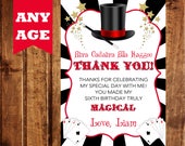Magic Party Thank You Card Magic Birthday Thank You Card - Etsy