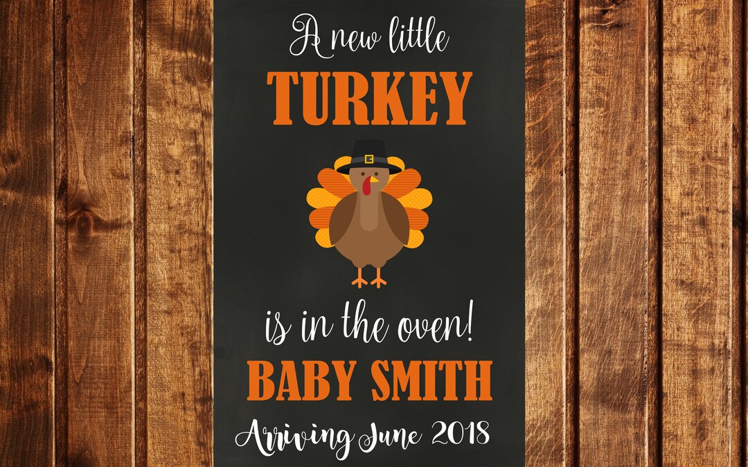 Thanksgiving Pregnancy Announcement Sign - Printable - Fall Baby ...
