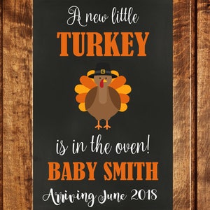 Thanksgiving Pregnancy Announcement Sign - Printable - Fall Baby ...