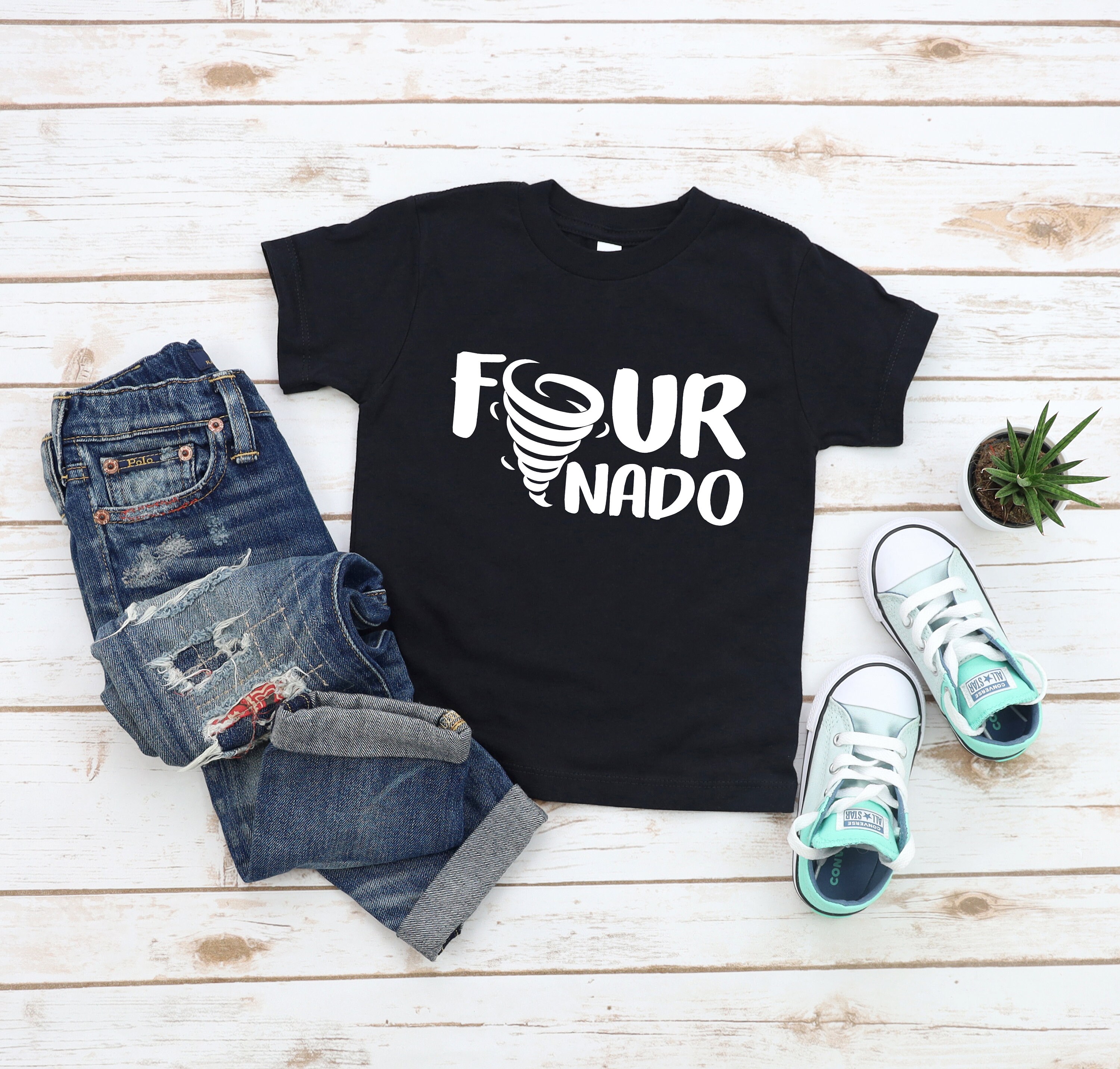 Fournado Birthday T-shirt, Birthday Boy Shirt, Four Year Old Birthday ...