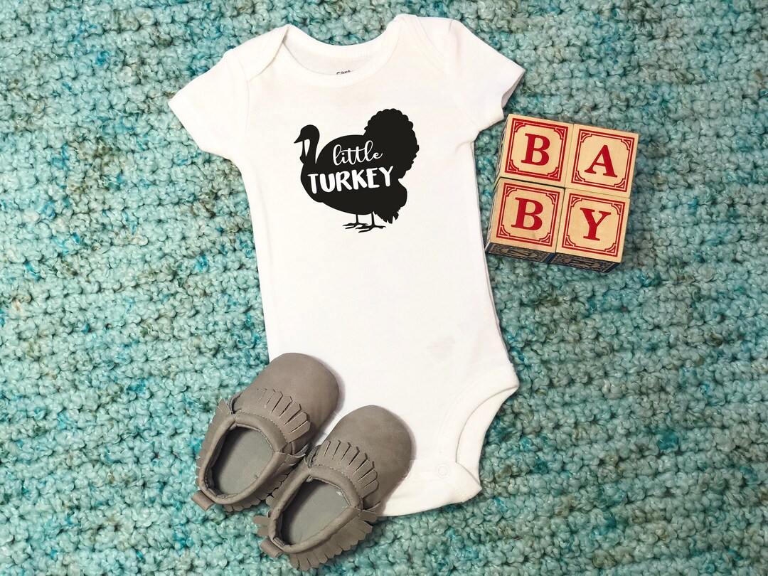 Little Turkey Baby Bodysuit Fall Baby Bodysuit Cute Fall - Etsy