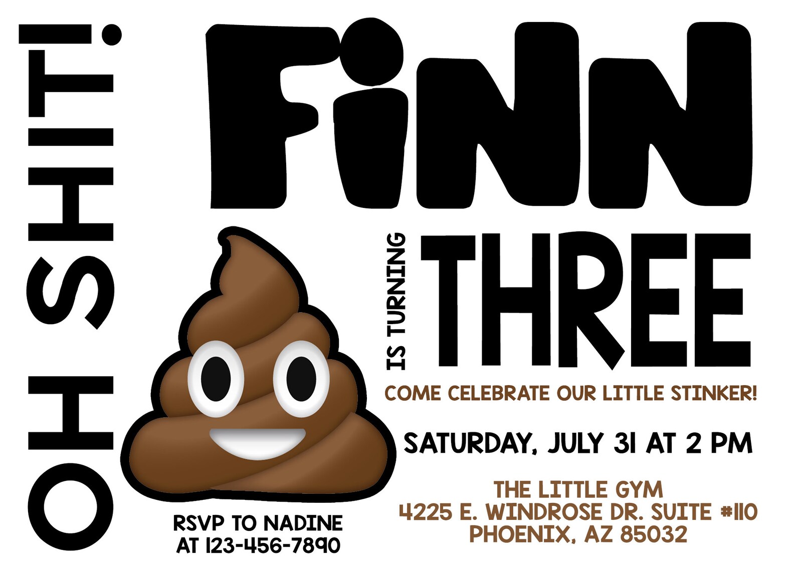 Poop Invitation Poop Birthday Invitations Poop Birthday - Etsy