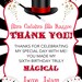 Magic Party Thank You Card, Magic Birthday Thank You Card, Magician ...