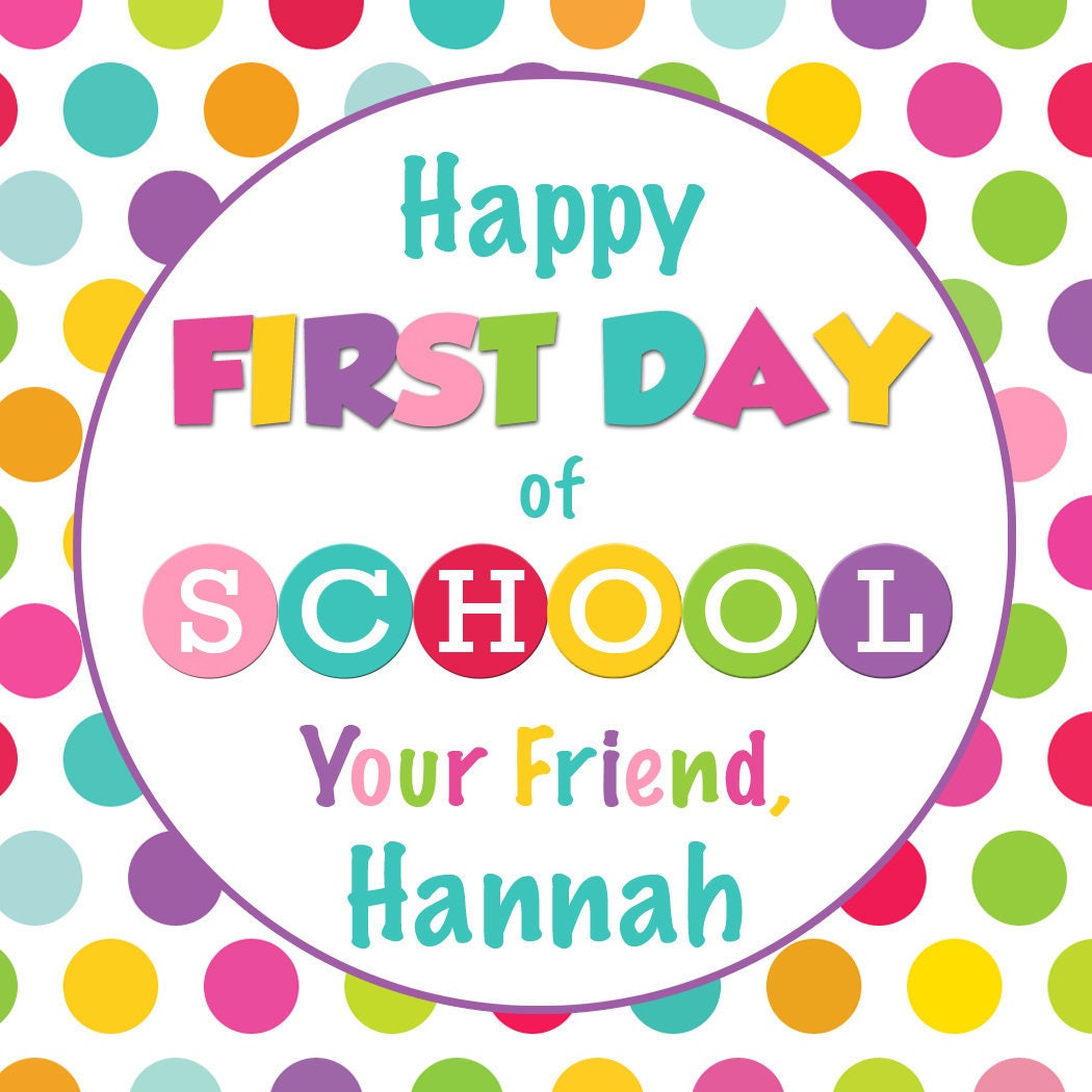 First Day of School Favor Tag First Day of School Tags | Etsy