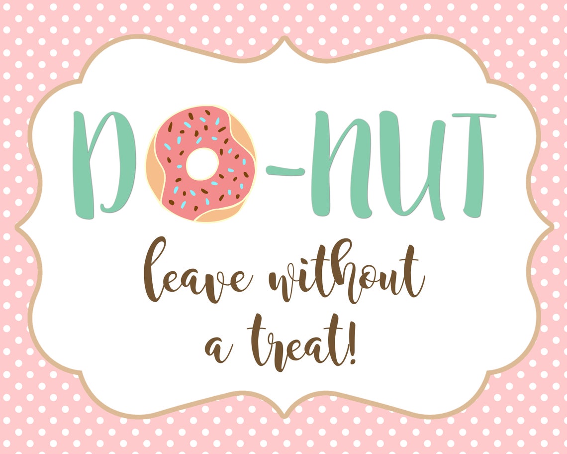 Donut Party Sign Donut Birthday Sign Donut Party - Etsy