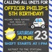 Police Birthday Invitations, Policeman Invitations, Police Party ...
