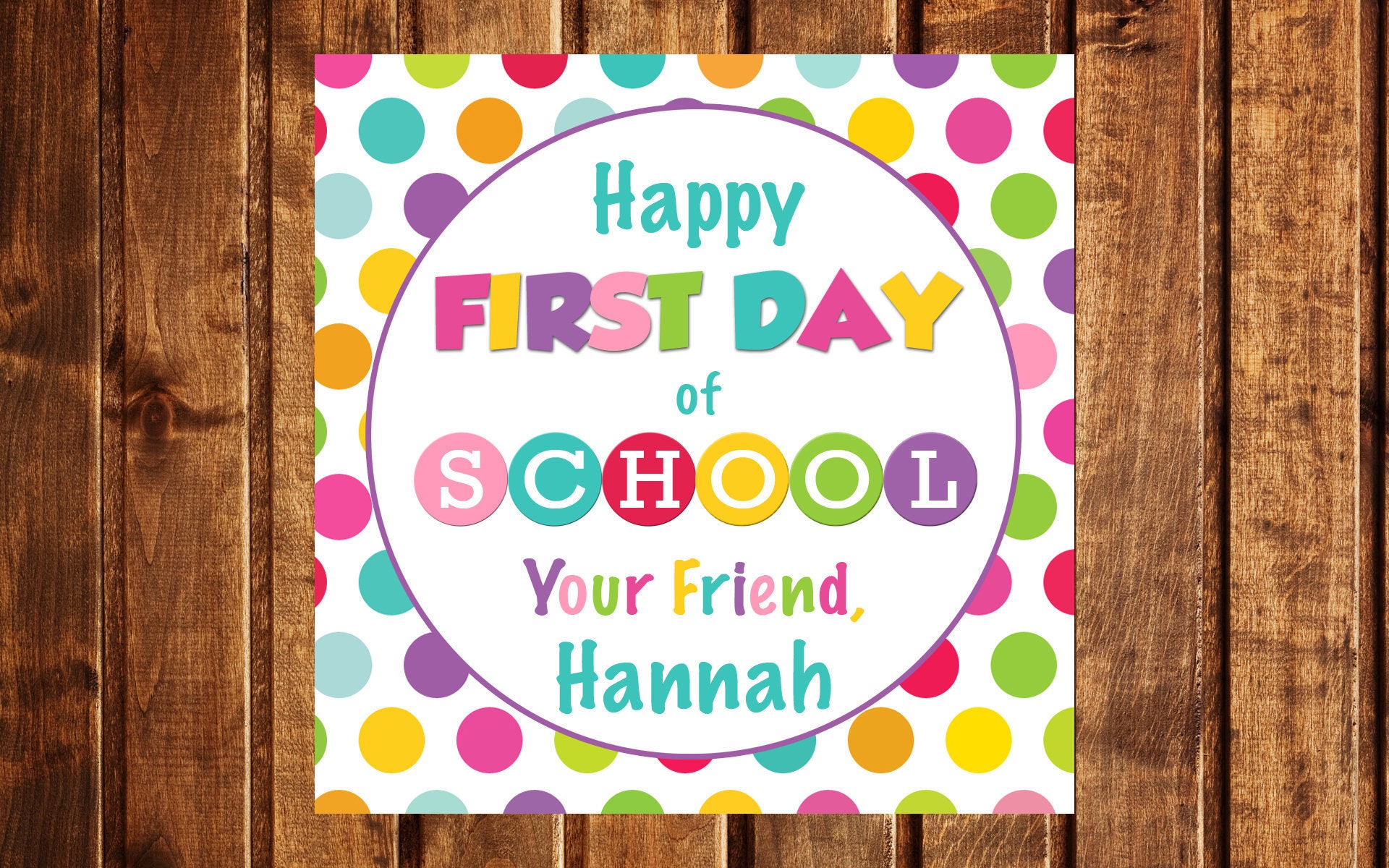 First Day of School Favor Tag First Day of School Tags | Etsy