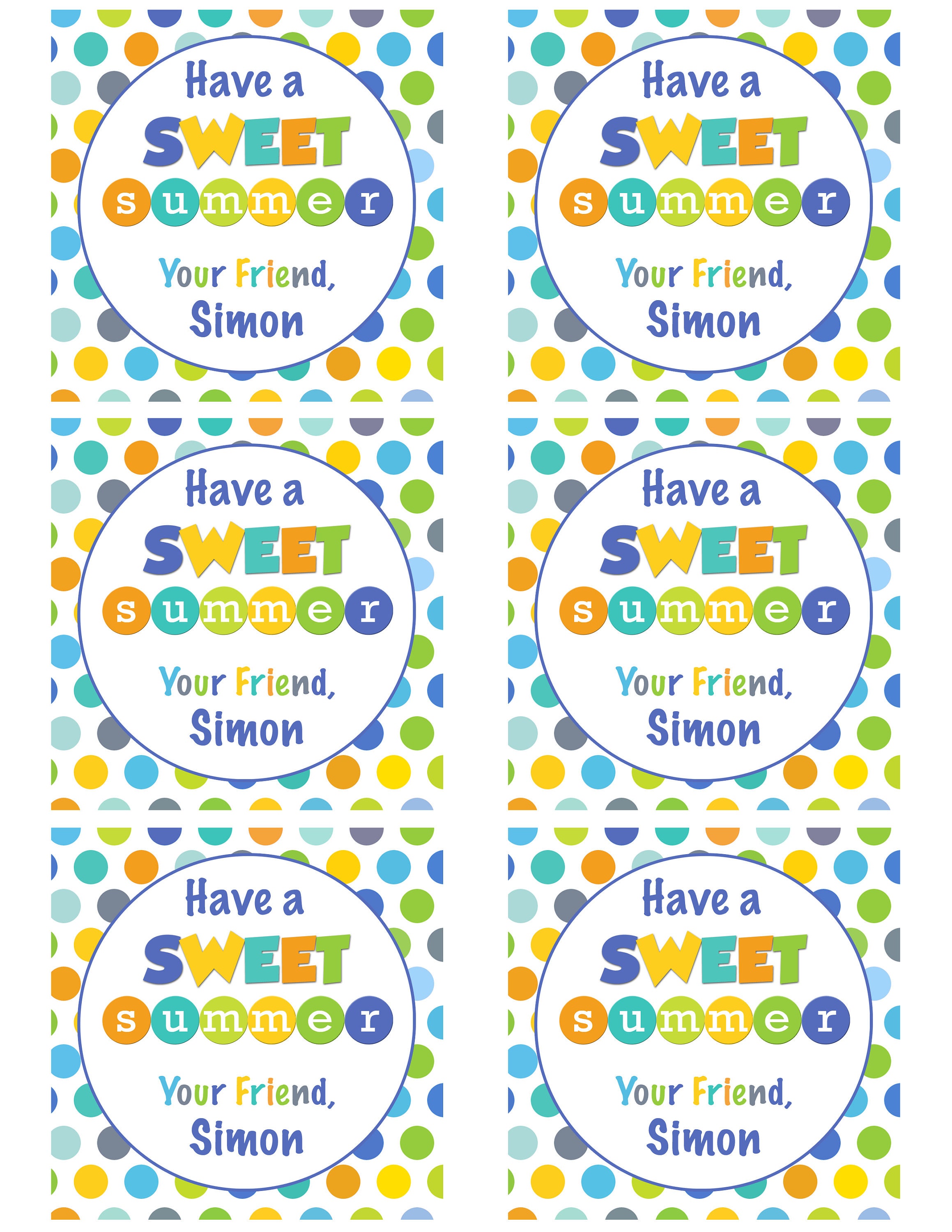 End of School Year Favor Tag, Last Day of School Tags, PRINTABLE Last ...