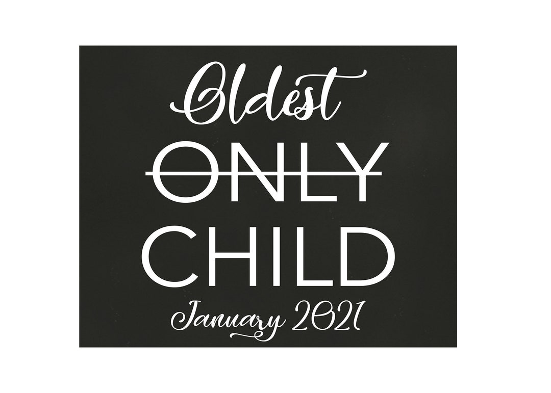 Oldest / Only Child Pregnancy Announcement, Pregnancy Announcement Sign ...