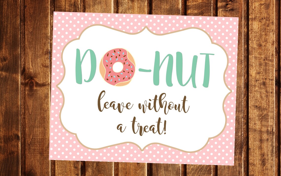 Donut Party Sign Donut Birthday Sign Donut Party - Etsy