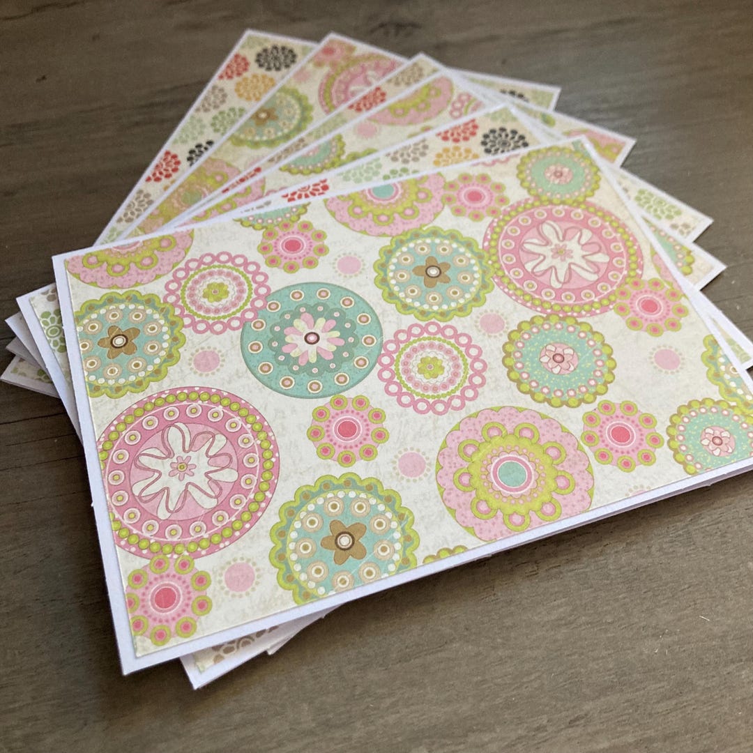 Floral Medallion Card Set: Blank Cards, Set of 6 (2 Designs) - Etsy