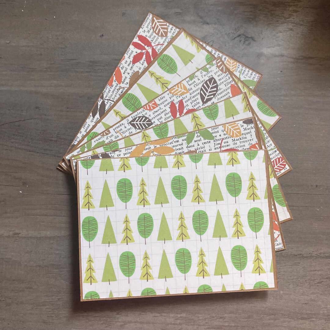 Leaves Note Cards: Blank Thank You Card Set of 6 - Etsy