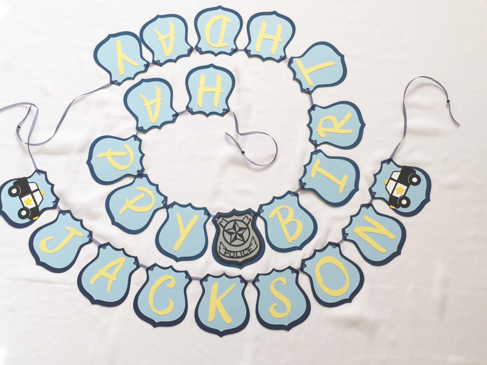 Police Car Banner Police Birthday Banner Boys Birthday | Etsy