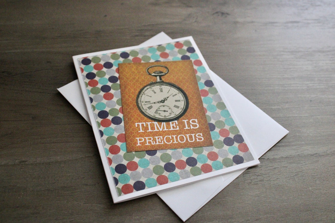 Precious Time Greeting Card Inspirational Card Thank You | Etsy